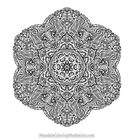 A new highly advanced mandala coloring page